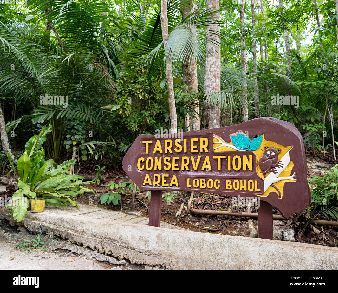 Loboc Town, Bohol, Philippine Islands - May 29, 2015: Entrance sign at ...