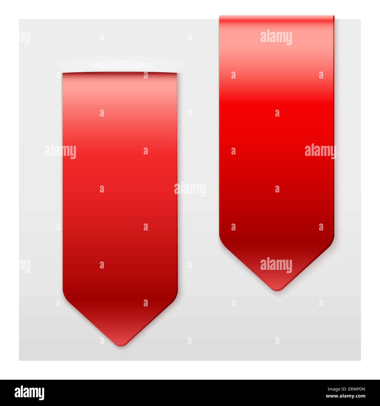 Set of Popular ribbons sticker on top. Realistic modern style Stock ...