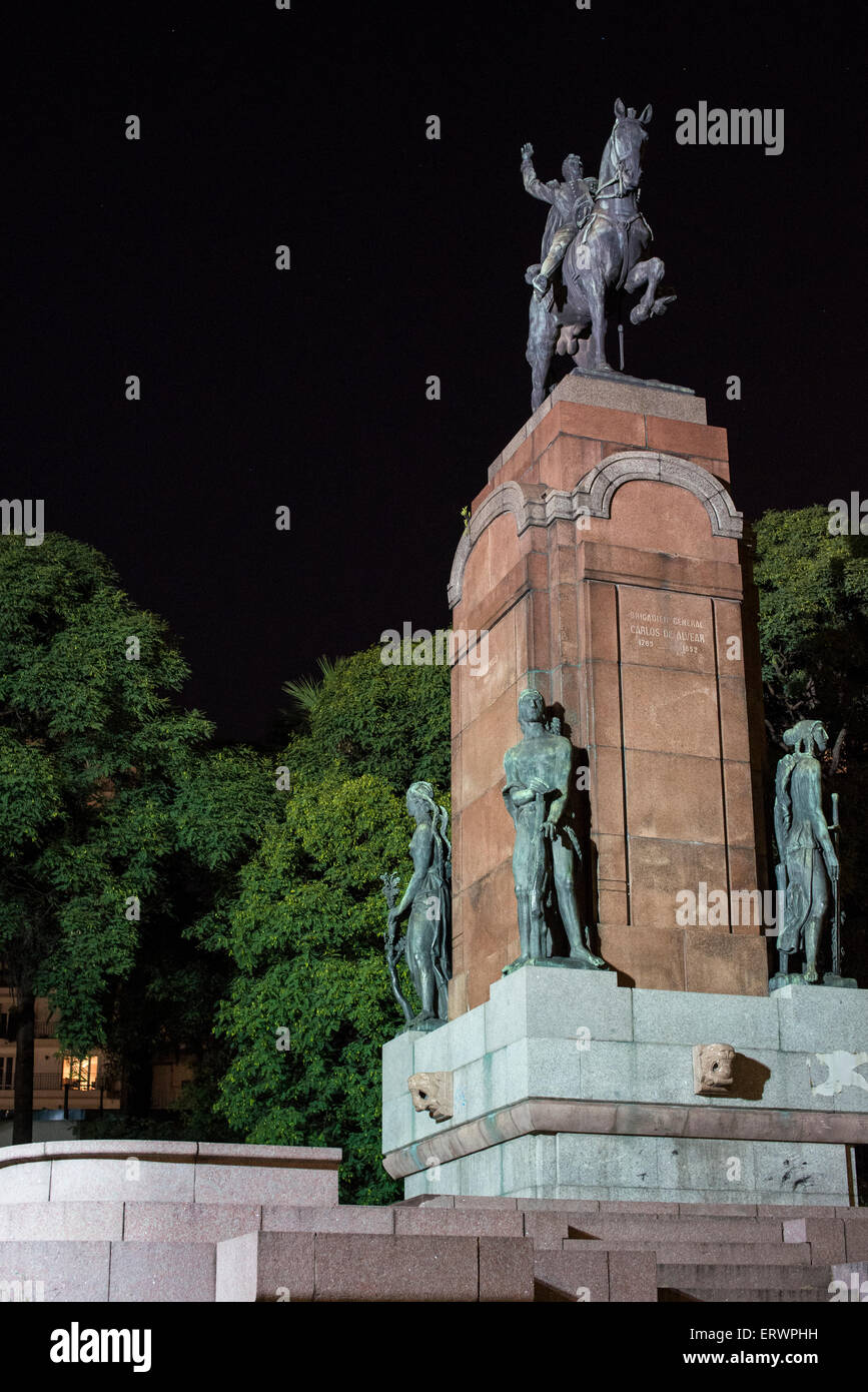 Statue of Brigadier General Carlos de Alvear, Buenos Aires Stock Photo ...