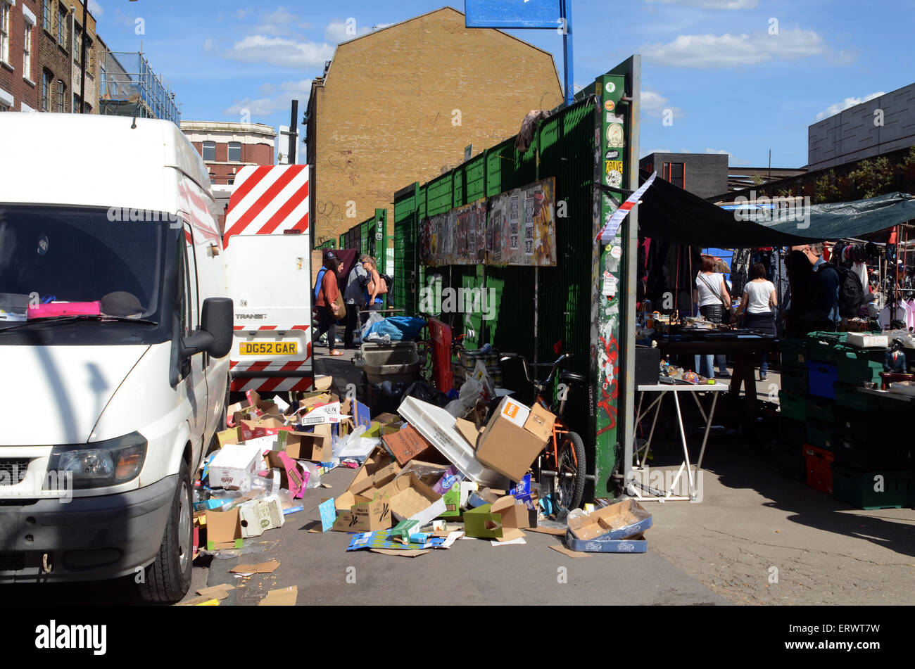 London,UK,7 June 2015,Sunny Sunday afternoon Brick Lane Tower Hamlets ...