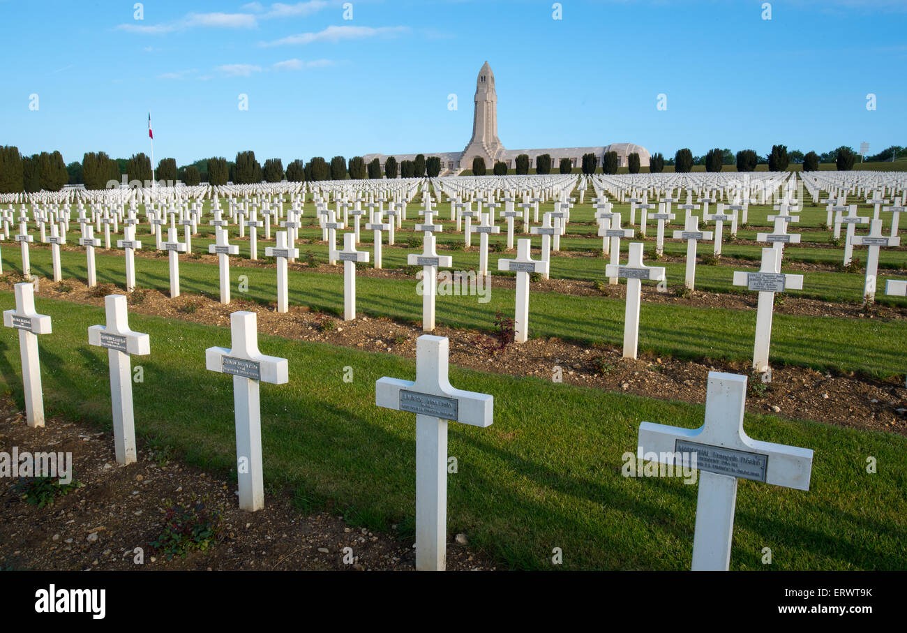 French National Cemetery of Douaumont with Ossuary of Douaumont, Verdun ...