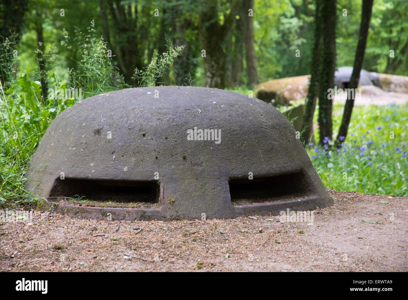 French machine gun emplacement at Souville fortress, Verdun Stock Photo ...