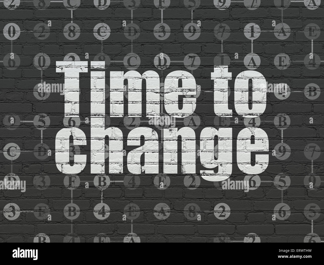 Timeline concept: Time to Change on wall background Stock Photo - Alamy
