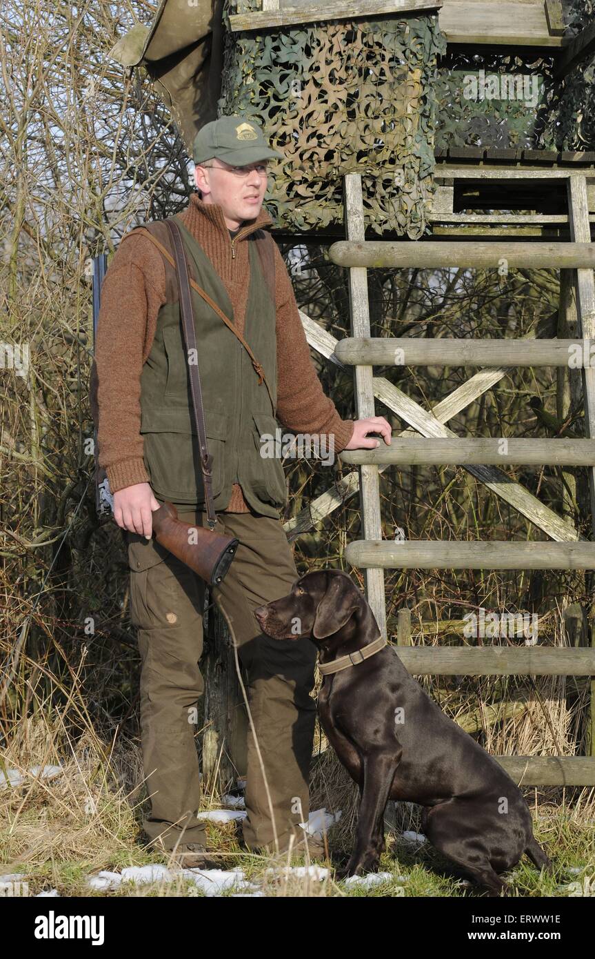 German pointer man hi-res stock photography and images - Alamy