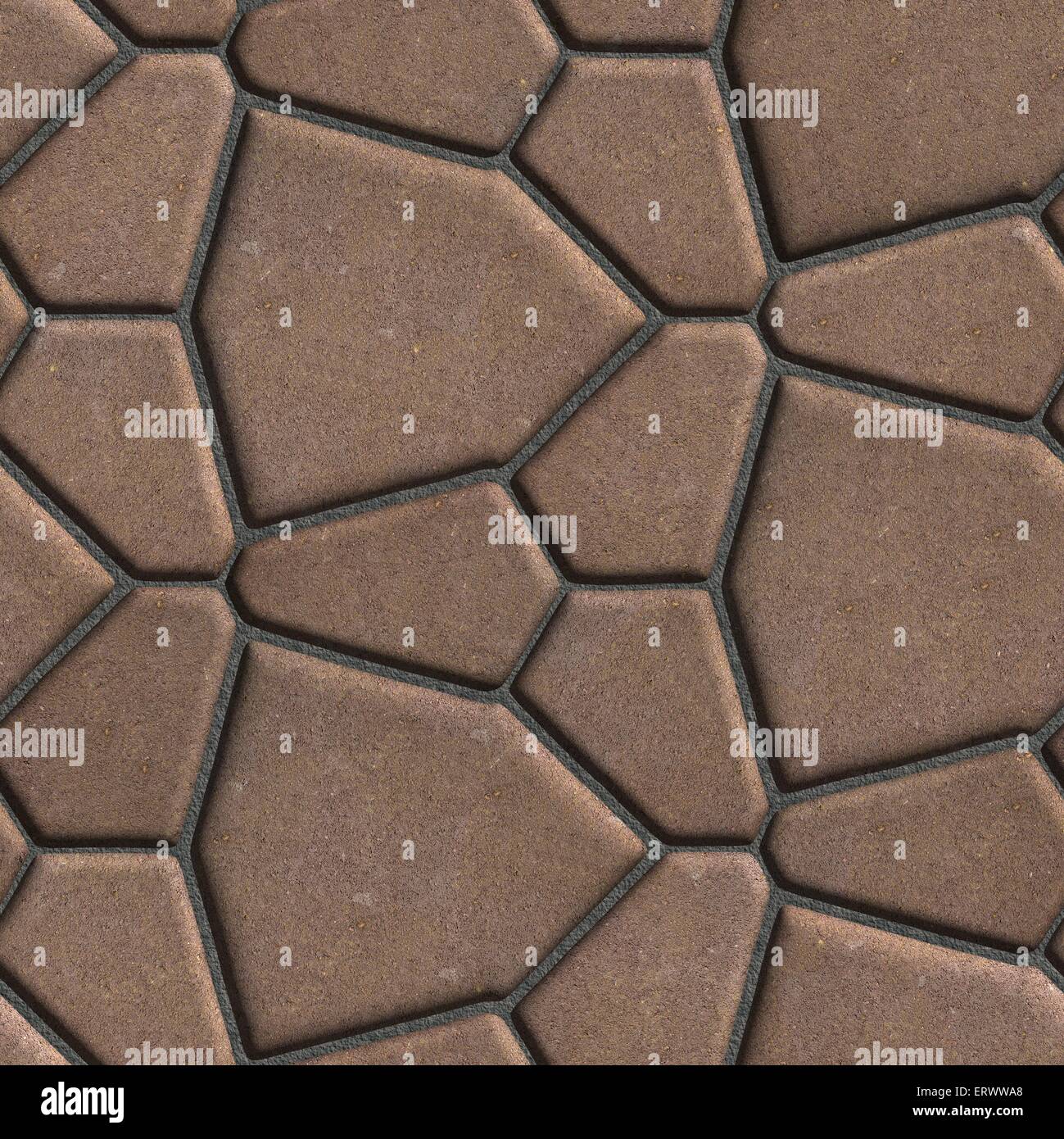 Brown Paving Slabs in the Form Polygons of Different Value Stock Photo ...