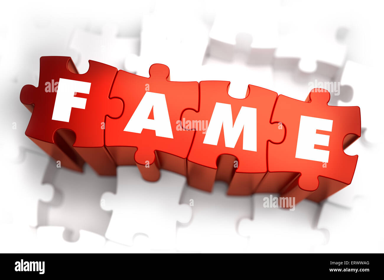 Fame - Text on Red Puzzles Stock Photo - Alamy Fame - Text on Red Puzzles Stock Photo - Alamy