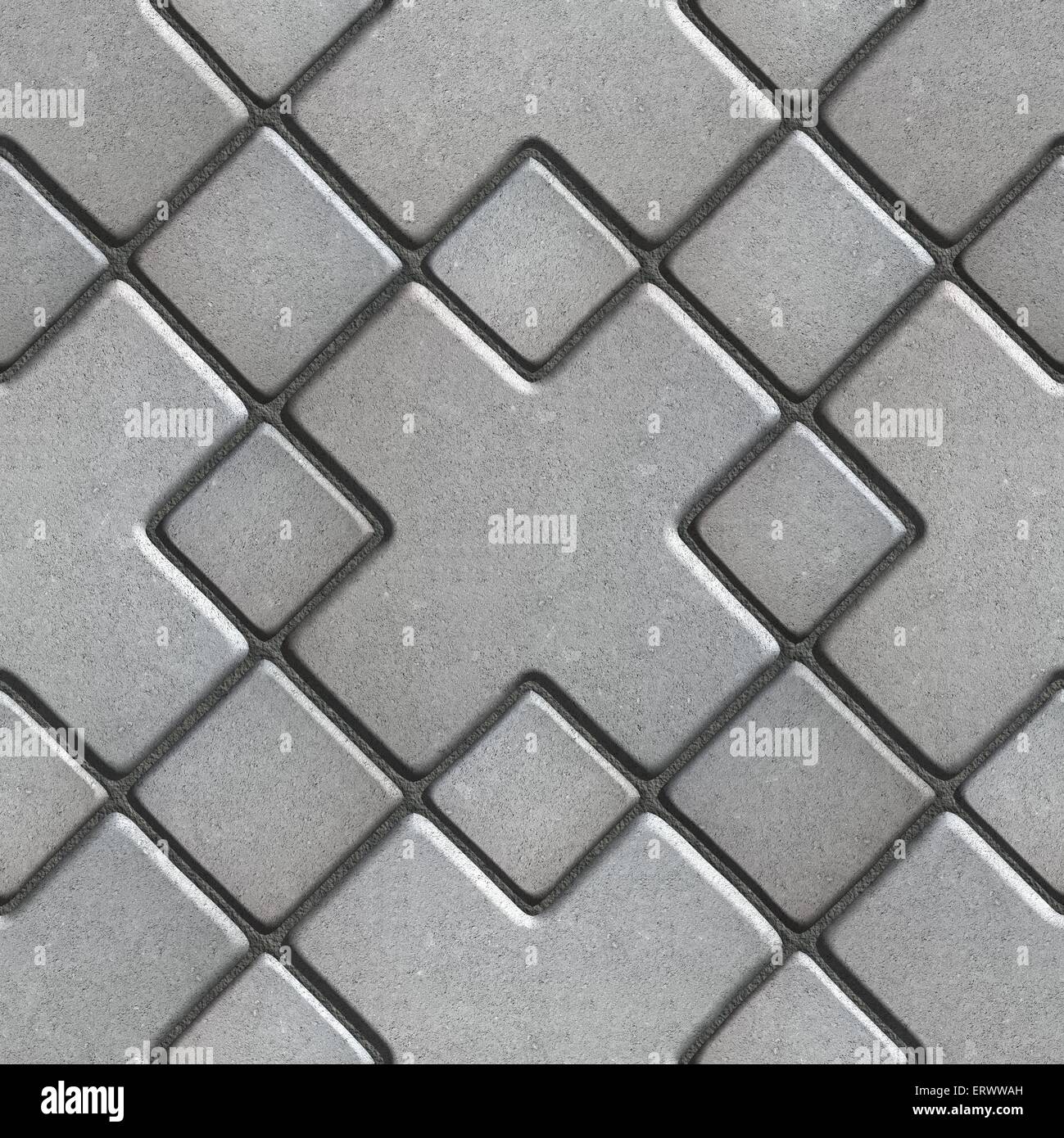 Gray Paving Slabs as Large Rhombuses with a Cross in the Center Stock ...