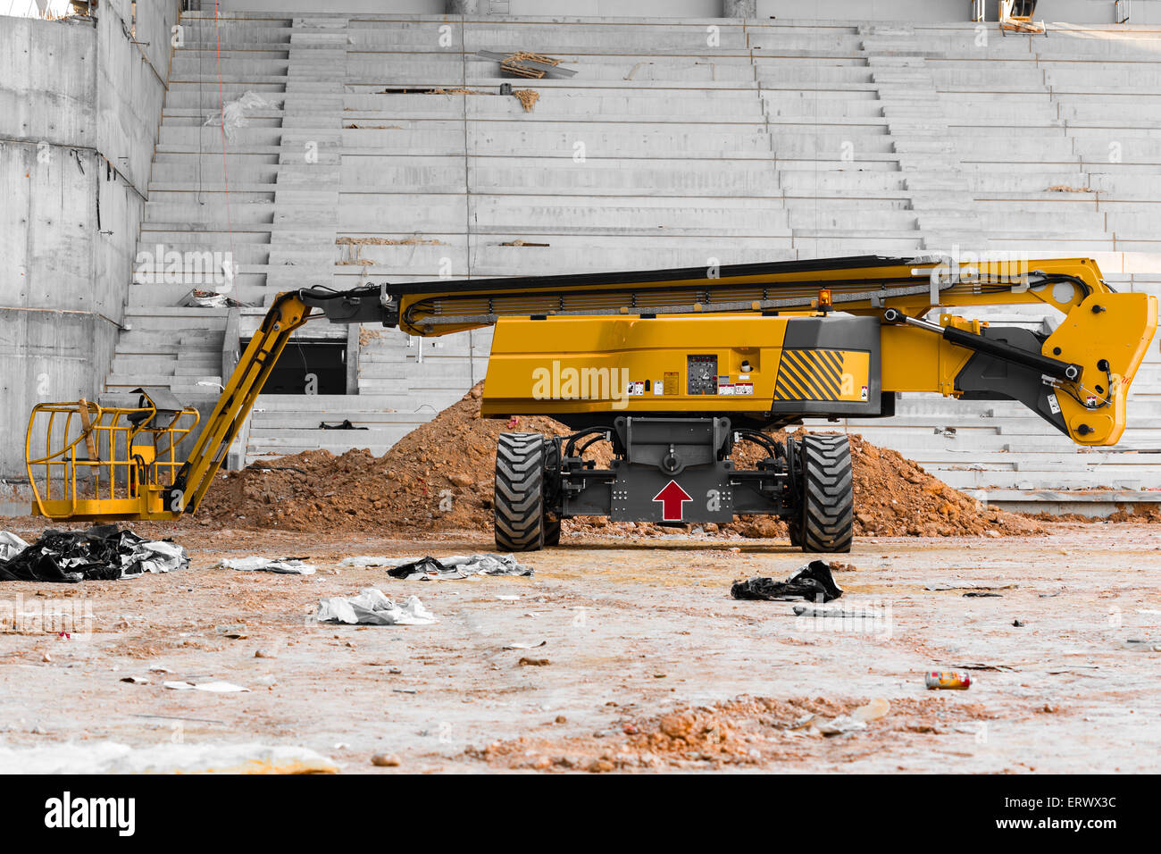 construction equipment and machinery on the construction site Stock ...