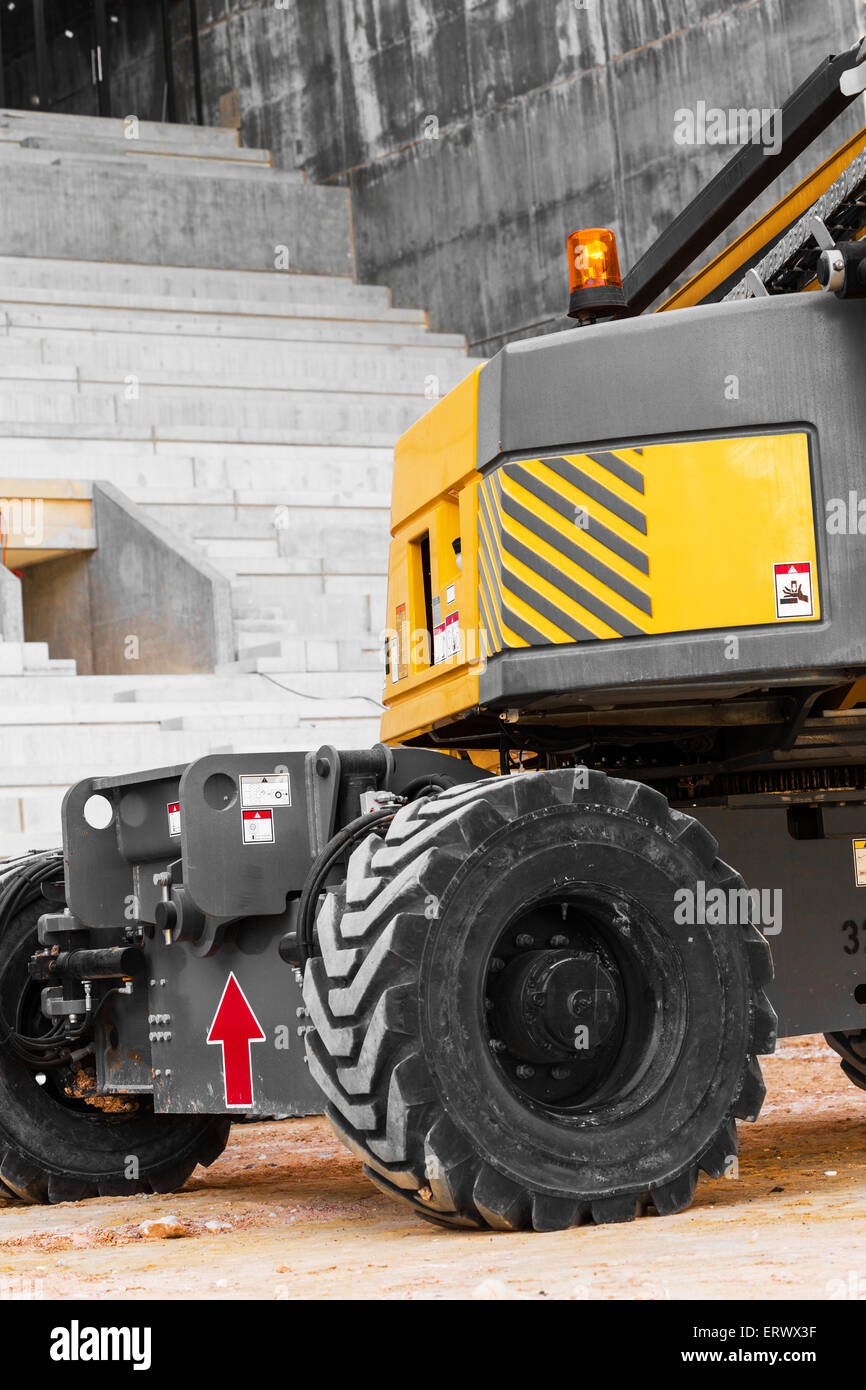 construction equipment and machinery on the construction site Stock ...