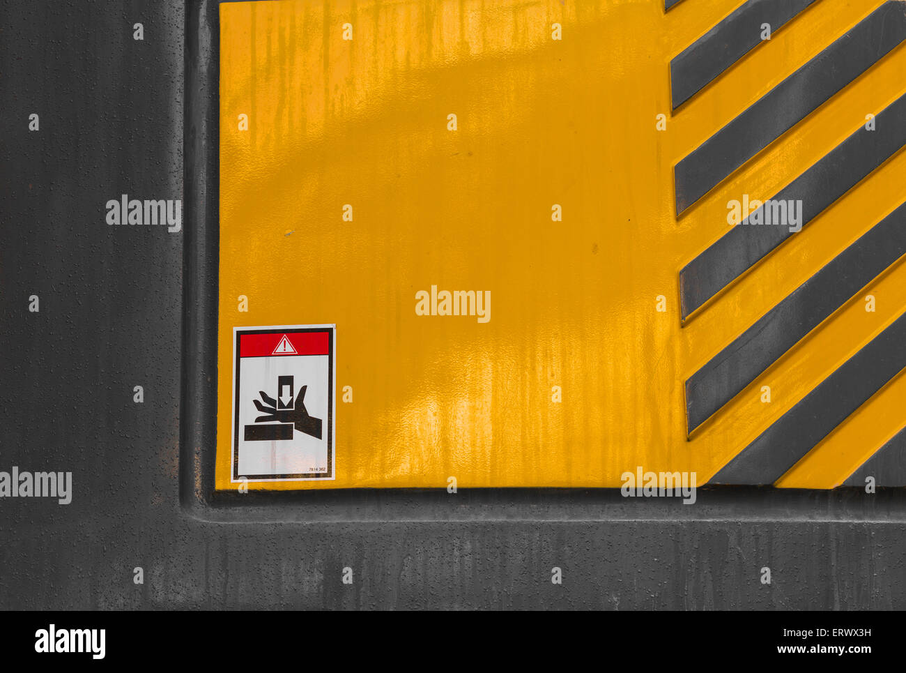 construction equipment and machinery, closeup cockpit door Stock Photo ...