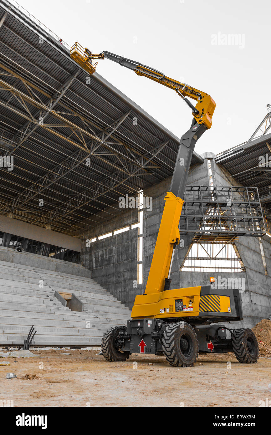 construction equipment and machinery on the construction site Stock ...