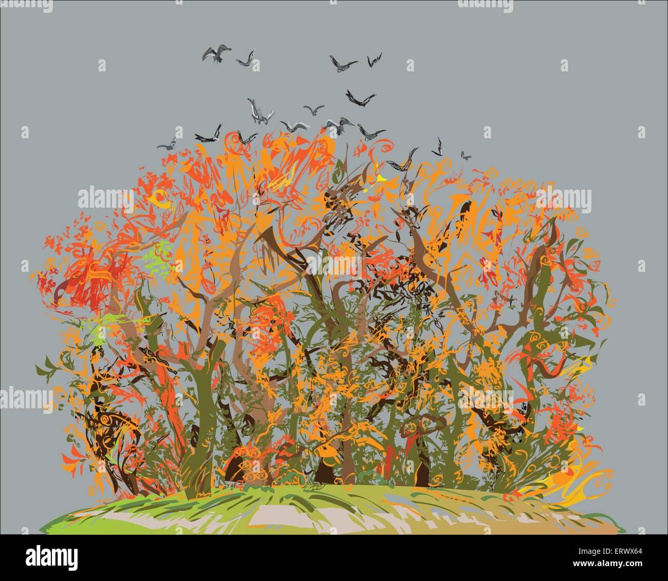 Birds for background Stock Vector Images - Alamy