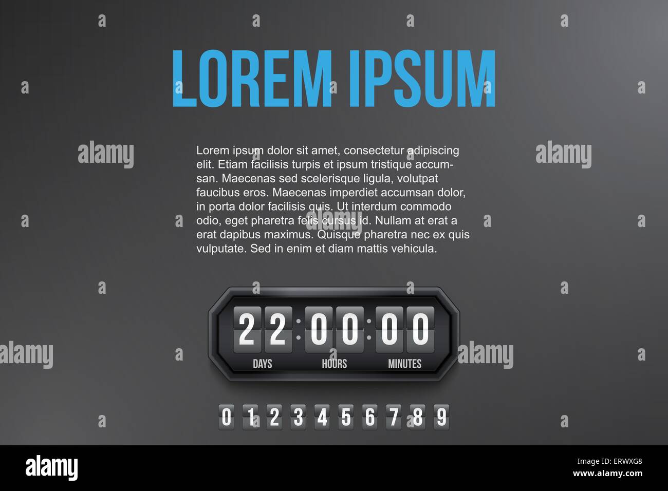 Background Coming Soon and countdown timer. Vector Stock Vector Image ...