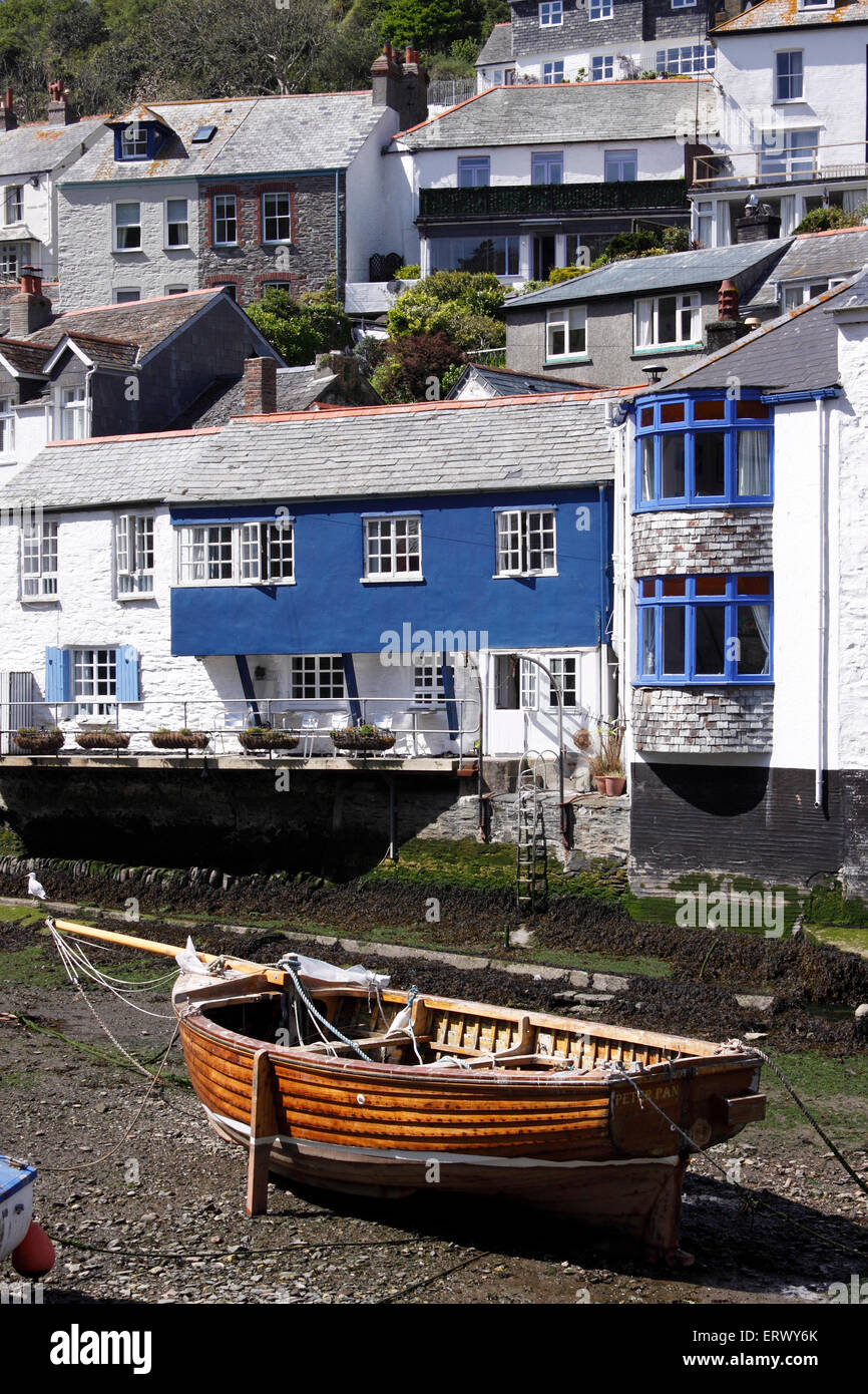POLPERRO. CORNWALL ENGLAND UK. TRADITIONAL CORNISH FISHING VILLAGE AND ...