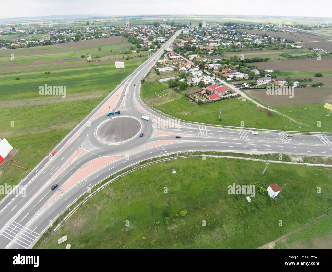Traffic roundabout aerial hi-res stock photography and images - Alamy