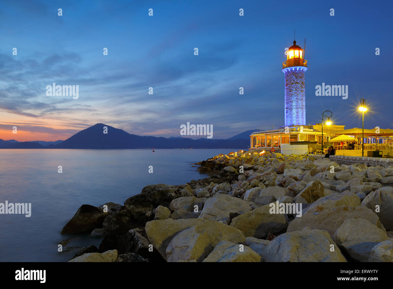 Lighthouse in Patras, Greece Stock Photo - Alamy