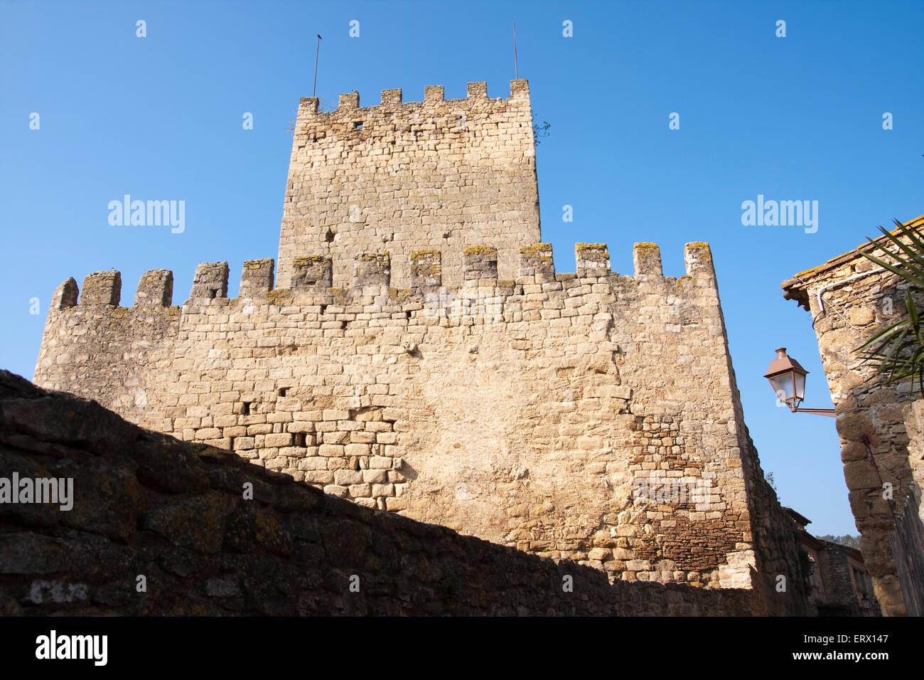 Peratallada castle. XIth century Stock Photo - Alamy