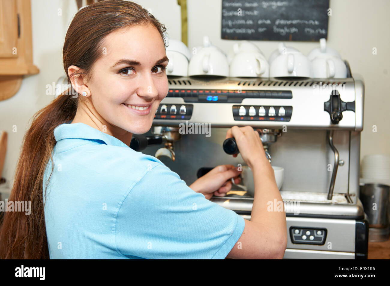 Waitress cafe serving hi-res stock photography and images - Alamy