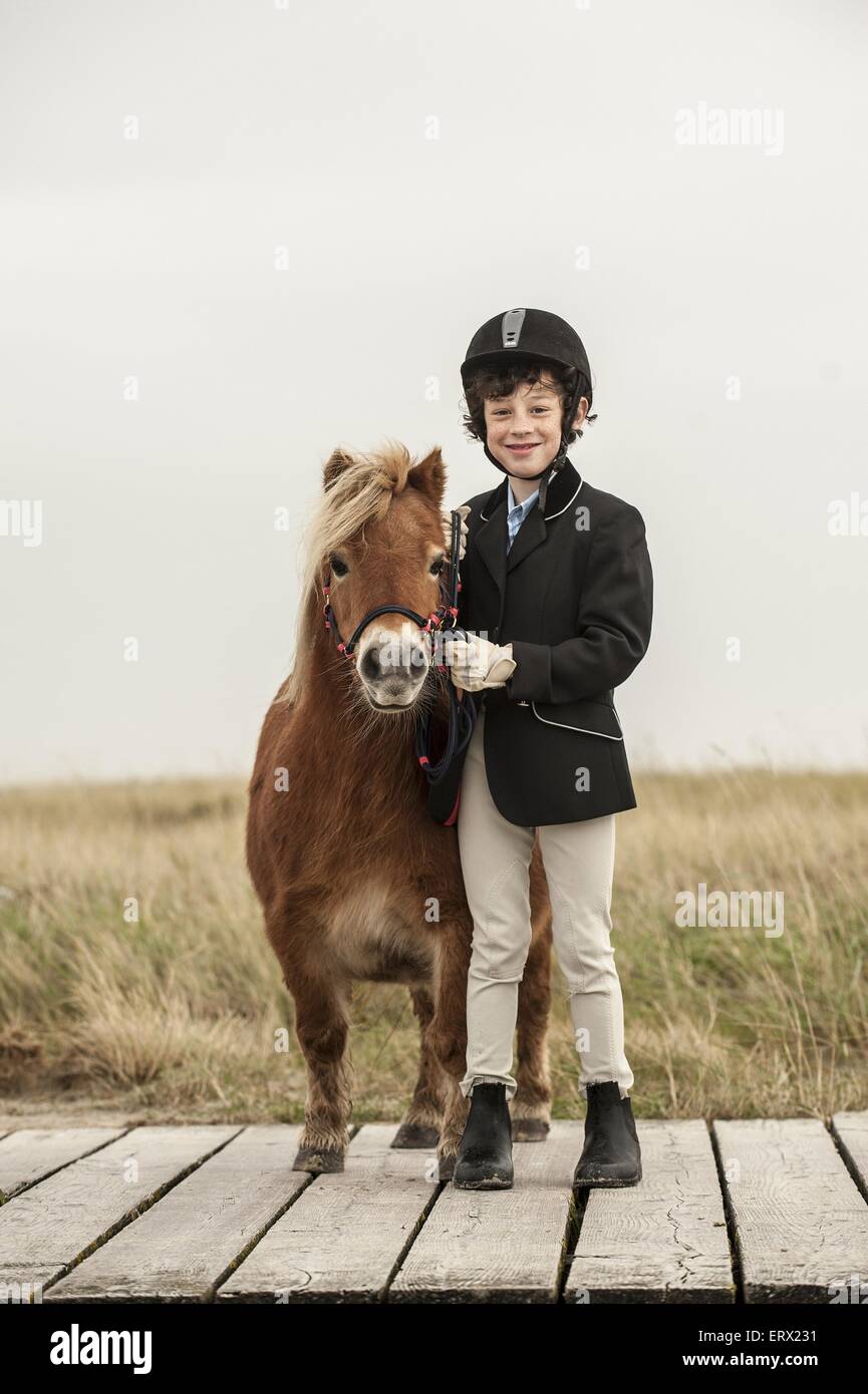 boy and Shetland Pony Stock Photo - Alamy