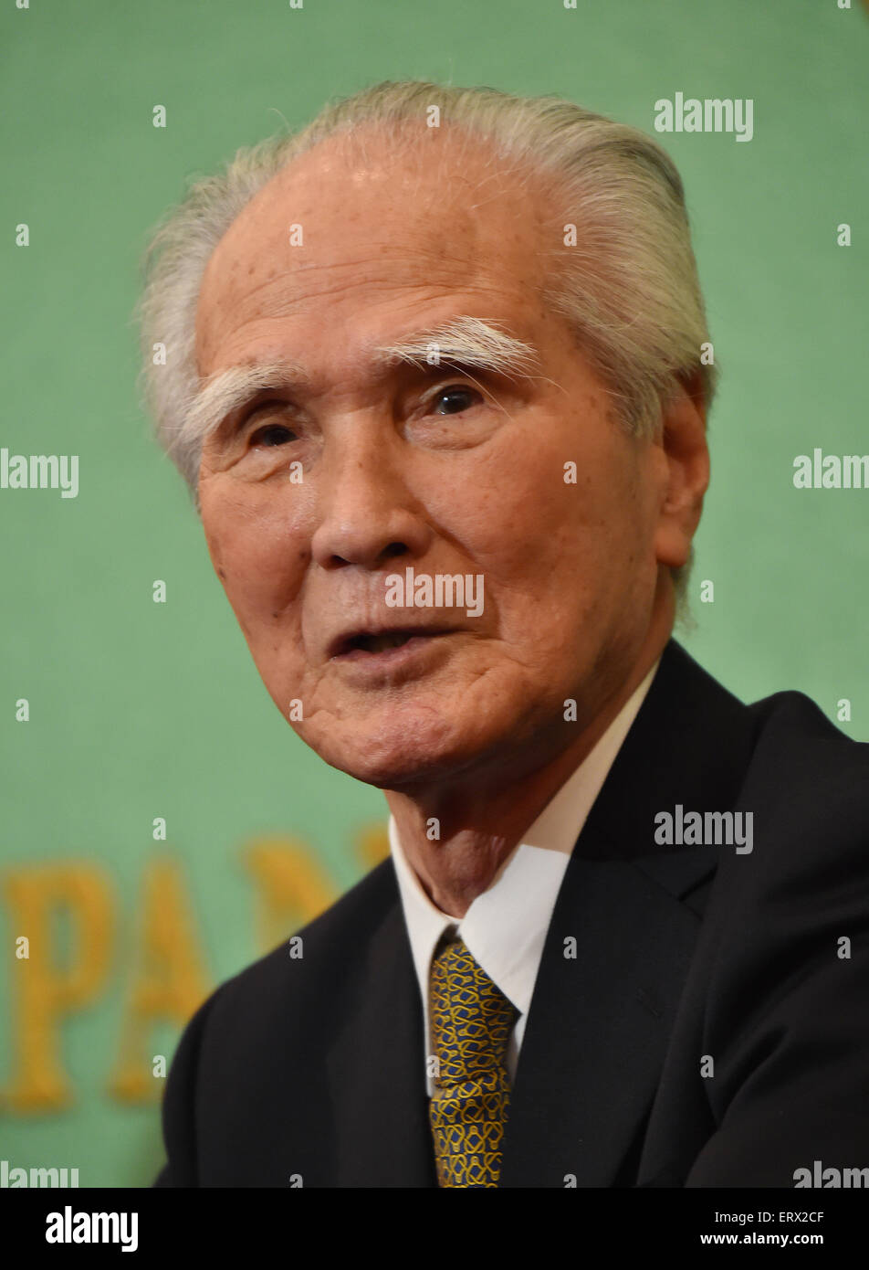 Tokyo, Japan. 9th June, 2015. Japans former Prime Minister Tomiichi ...