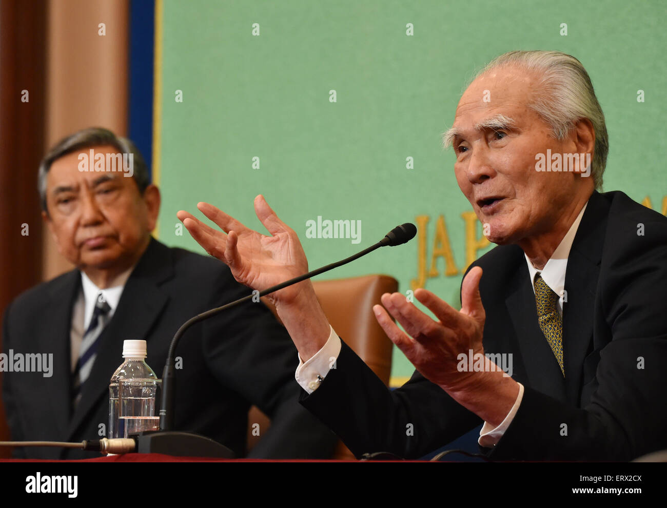 Tokyo, Japan. 9th June, 2015. Japans former Prime Minister Tomiichi ...