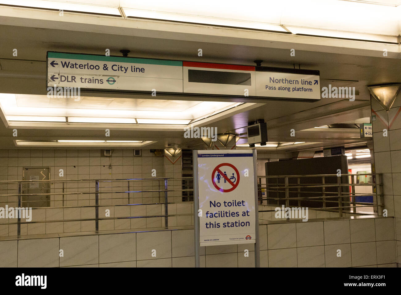 TFL sign to Waterloo and City Line Stock Photo - Alamy