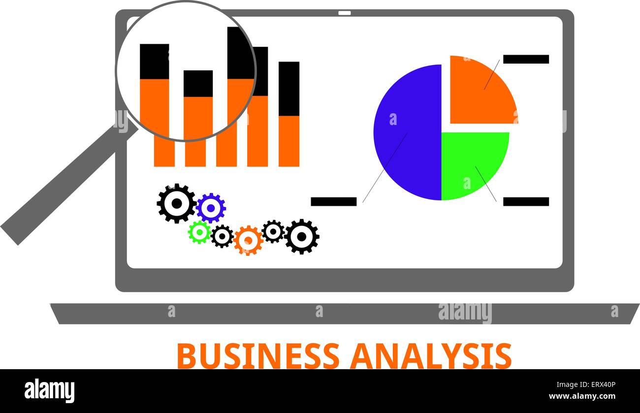 An illustration showing a business analysis concept Stock Vector Image ...