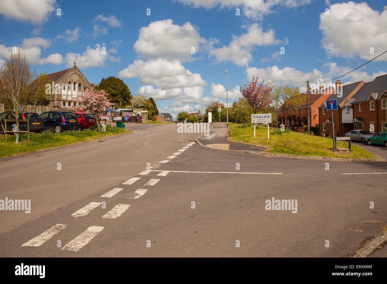 Templecombe somerset street scene Stock Photo - Alamy