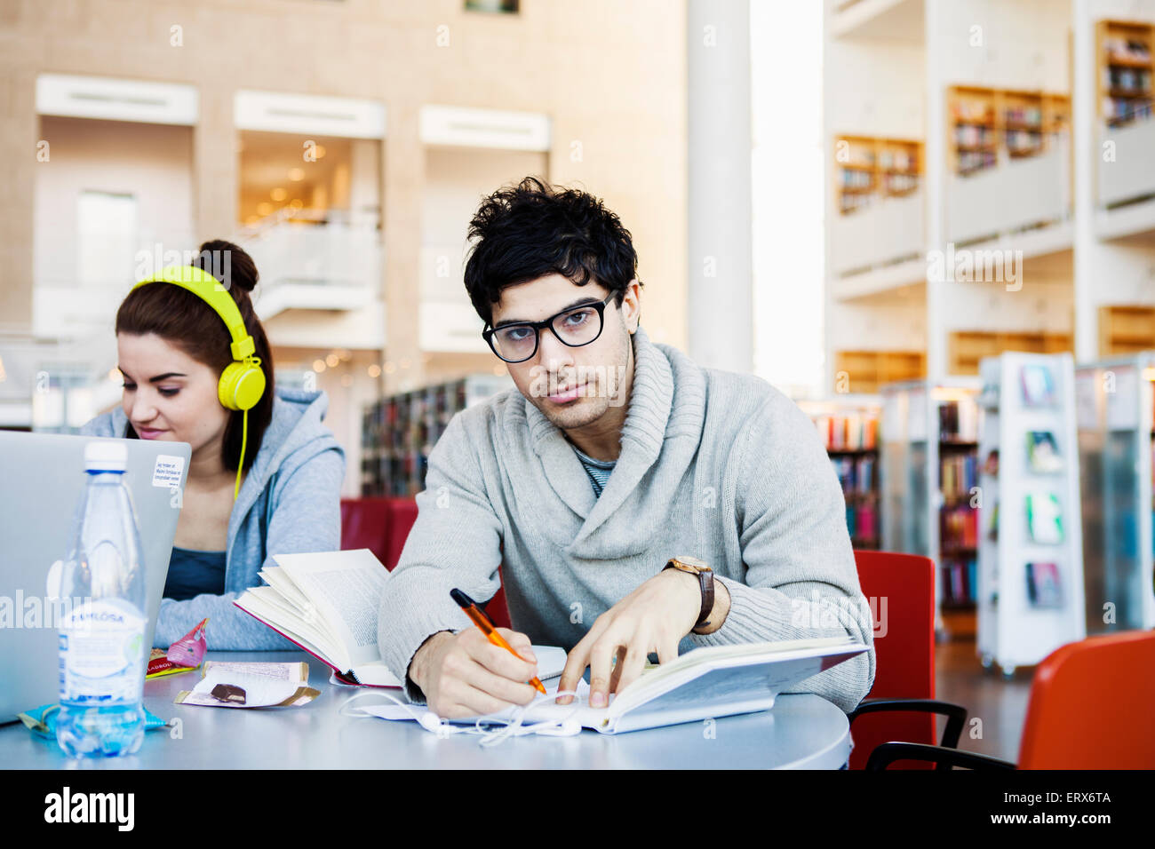 Group students headphones indoors hi-res stock photography and images ...
