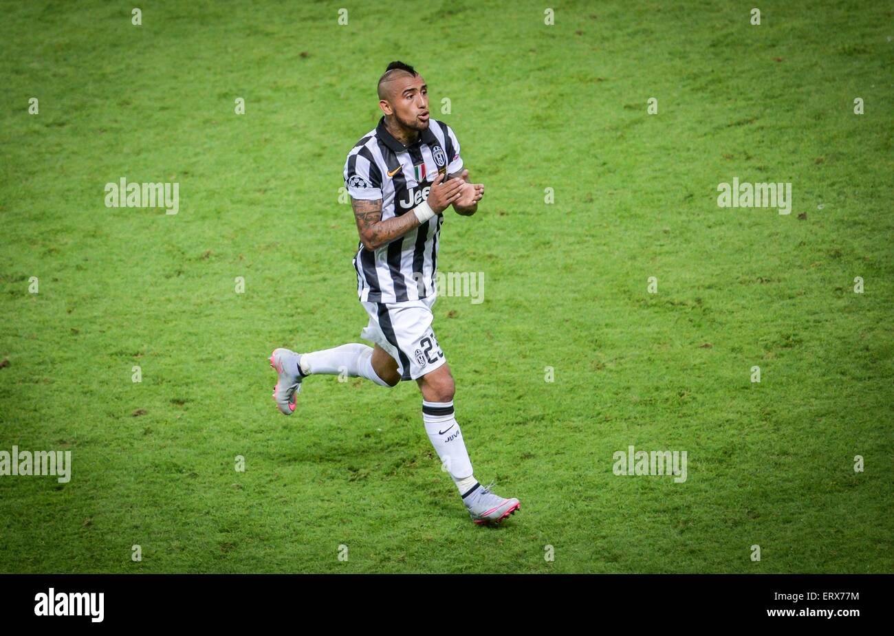 Turin's Arturo Vidal during the UEFA Champions League final soccer ...