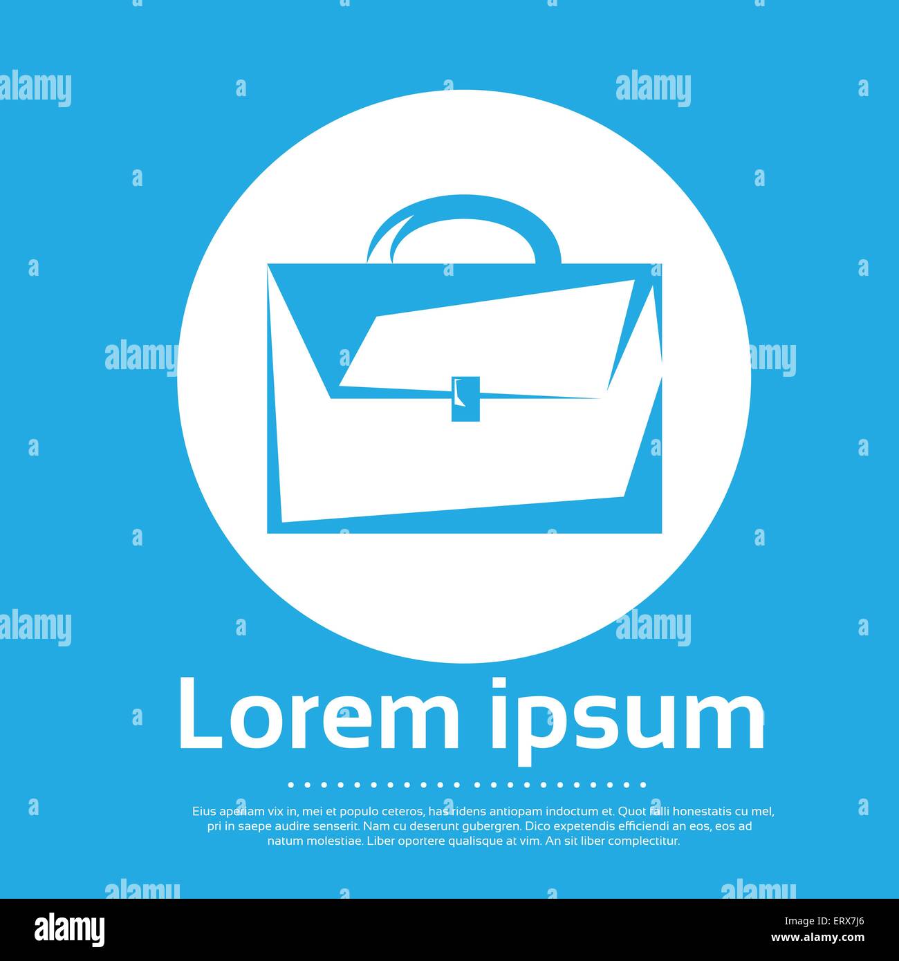 Briefcase Logo Blue Flat Icon Brief Case Vector Stock Vector Image ...