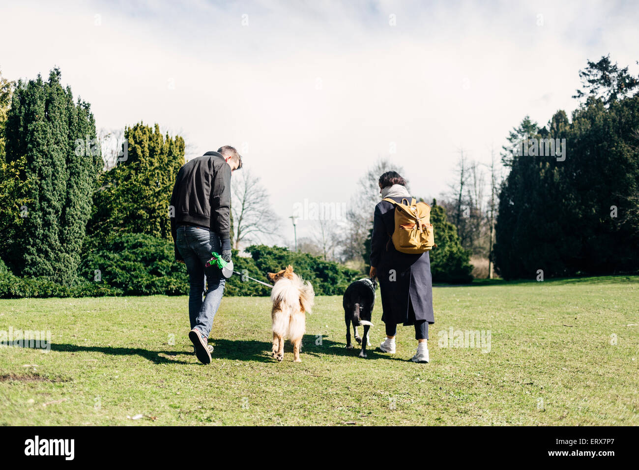 Two Men Walking Dogs High Resolution Stock Photography and Images - Alamy