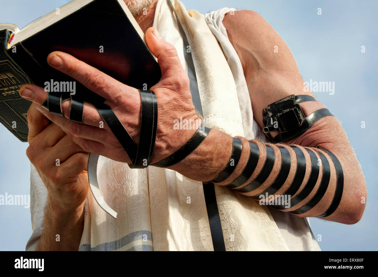 Jewish morning prayer Stock Photo - Alamy