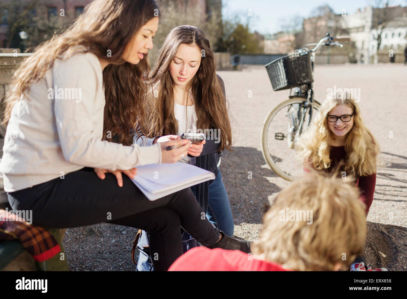Indian college students, bicycle hi-res stock photography and images ...