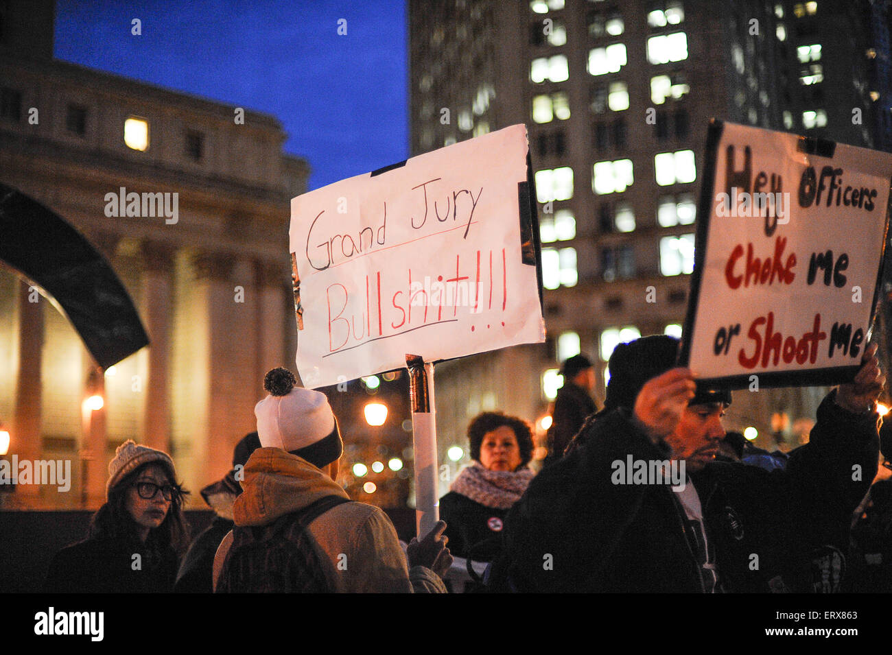 Protesters, demanding justice for Eric Garner, gather by Brooklyn ...