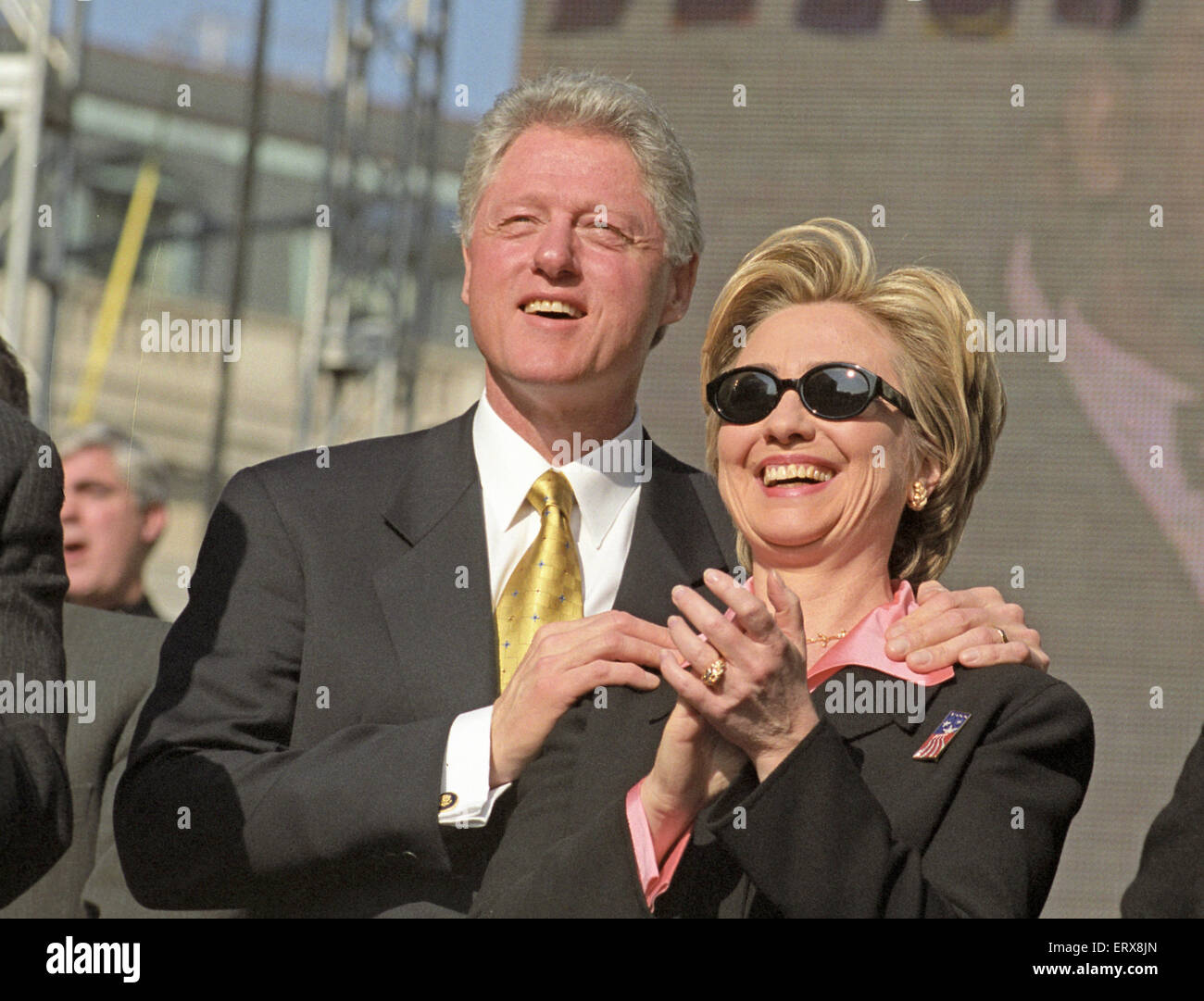 United States President Bill Clinton and first lady Hillary Rodham ...