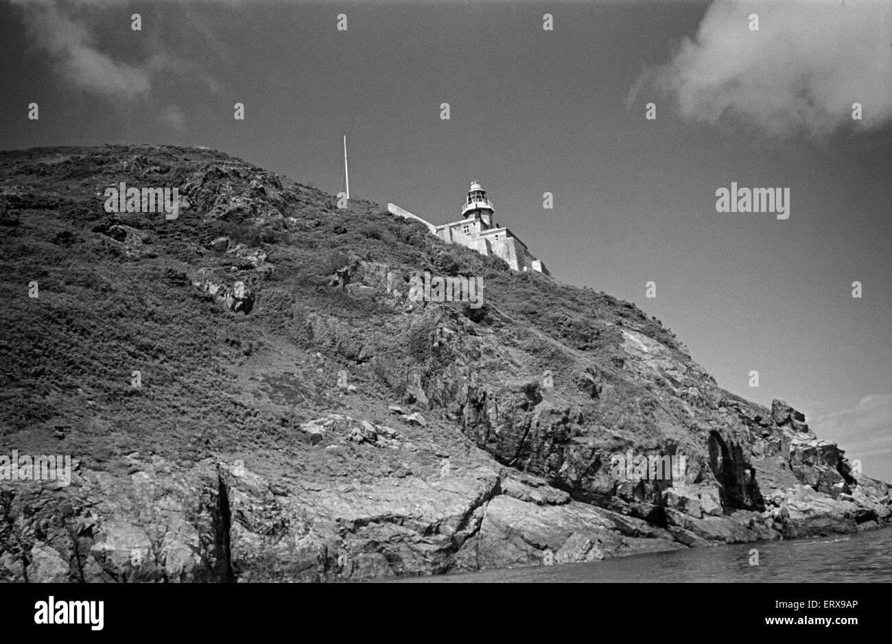 Sark lighthouse on Point Robert, Channel Islands. July 1947 Stock Photo ...