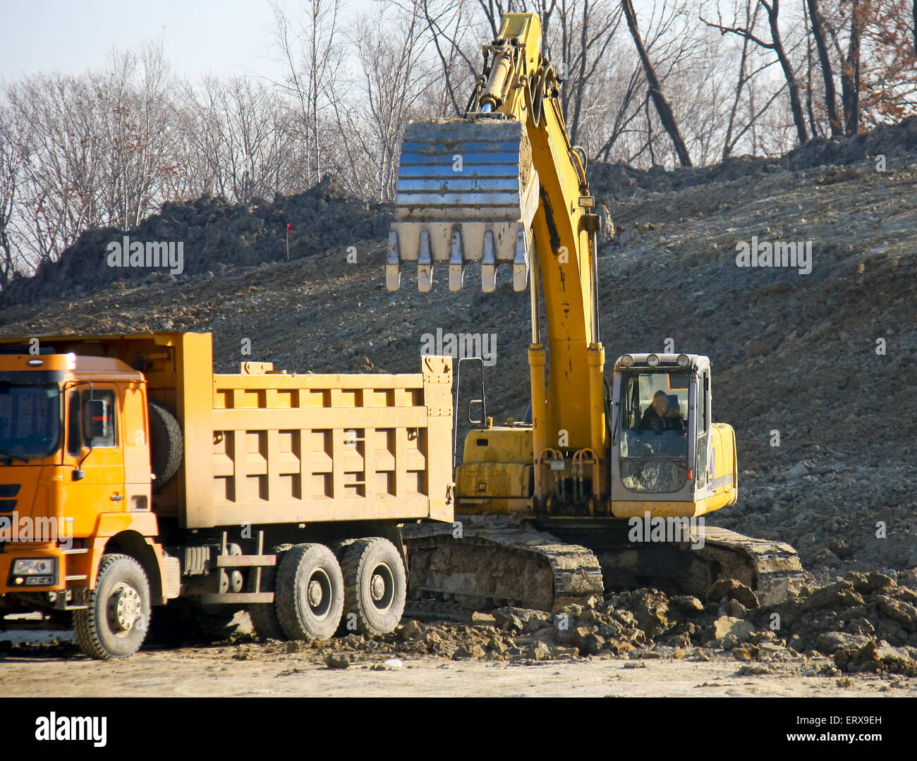 construction heavy machinery at work Stock Photo - Alamy