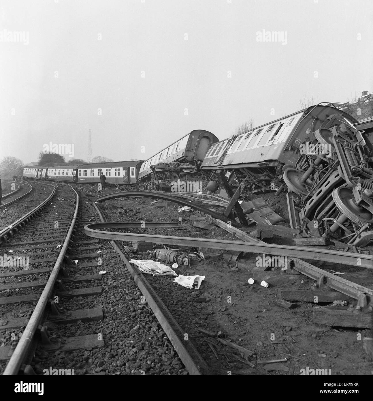 Morpeth rail crash on may Black and White Stock Photos & Images - Alamy