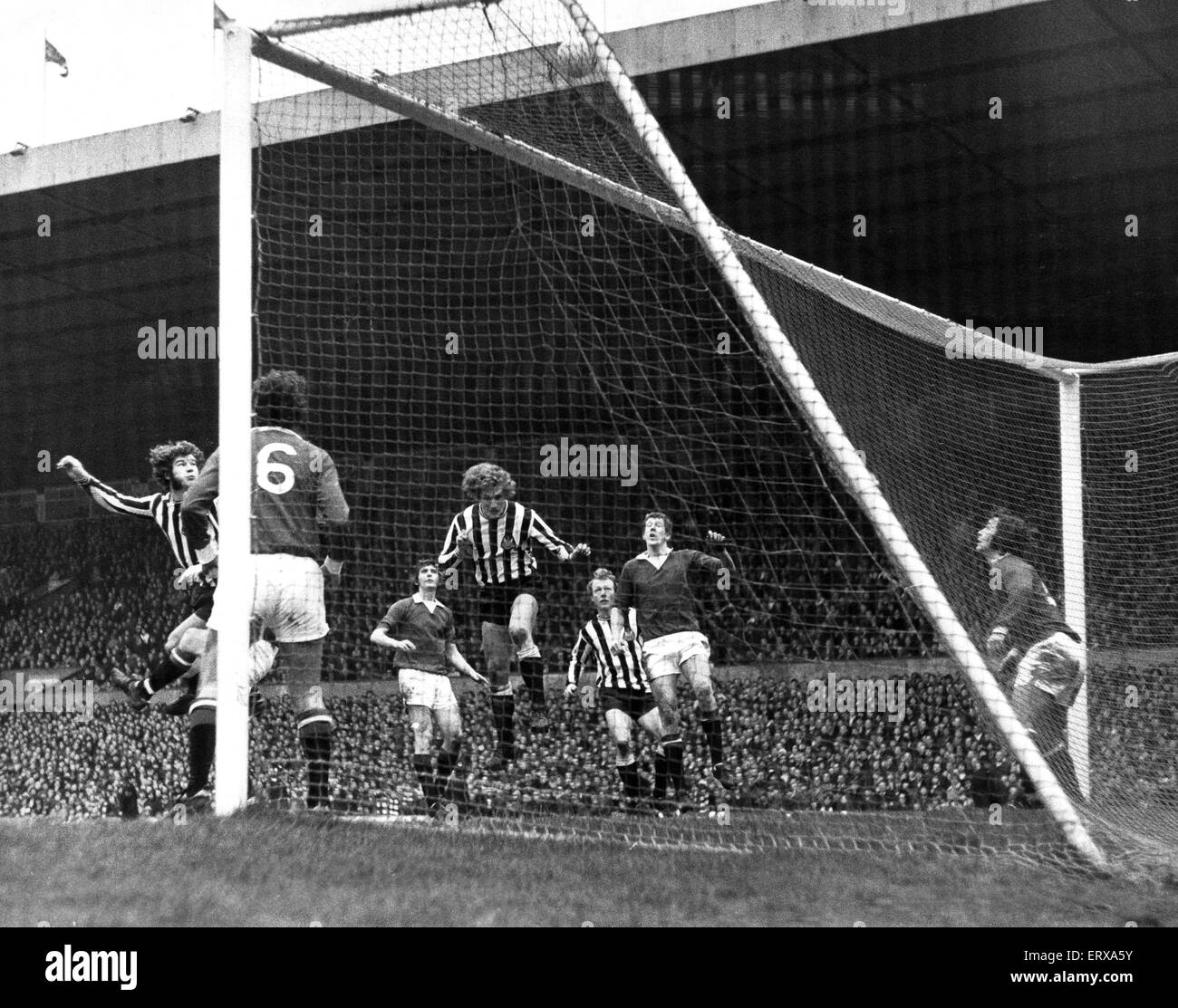 Newcastle centre half Pat Howard (centre) joins strikers Malcolm ...