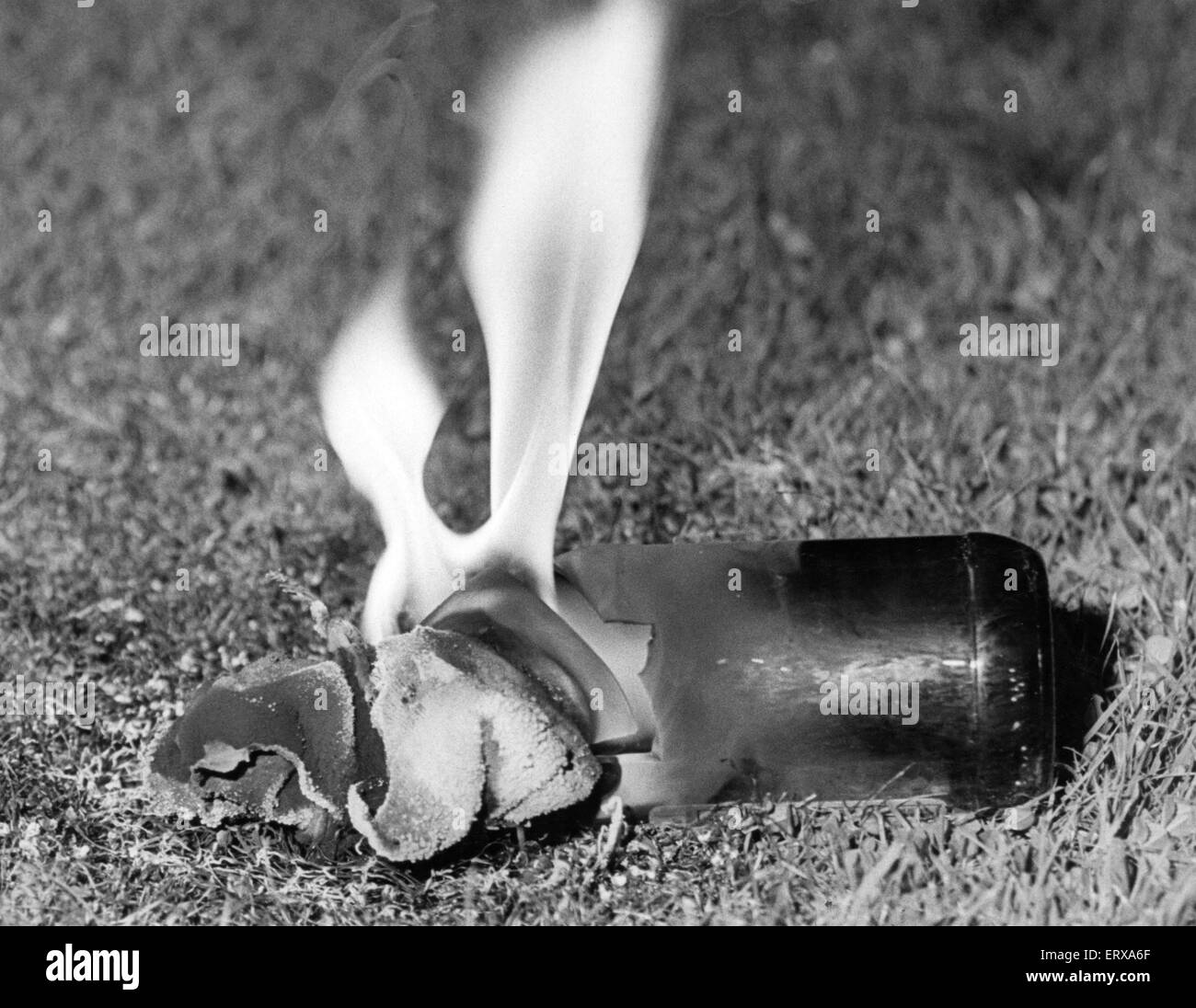 Miners Strike 1984 - 1985 Pictured. Petrol bomb which failed to explode ...