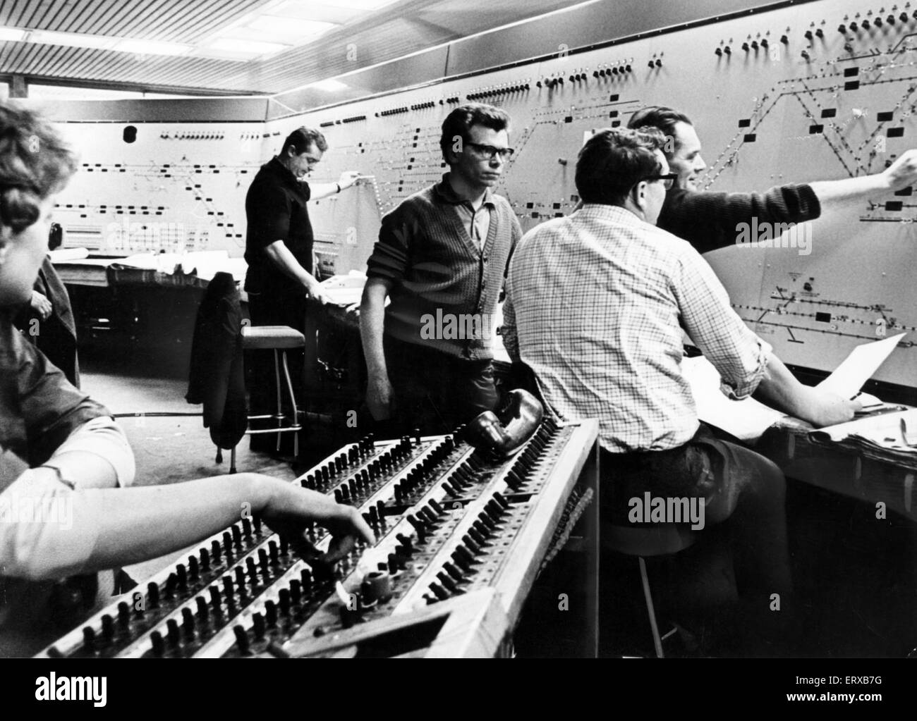 Signal Box, New Street Station, Birmingham, 4th January 1966. Push ...