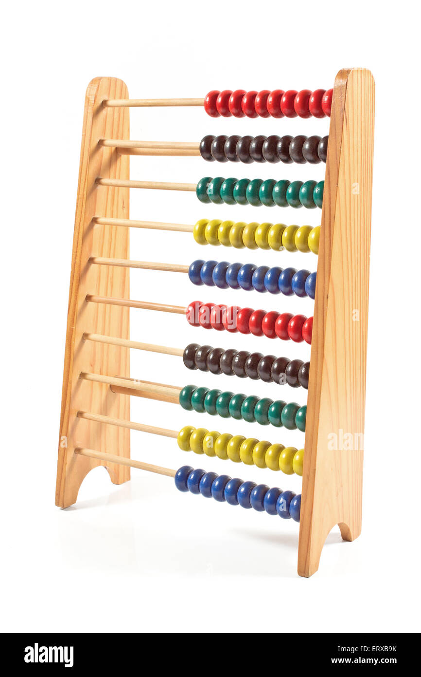 Colorful Abacus isolated on white Stock Photo - Alamy