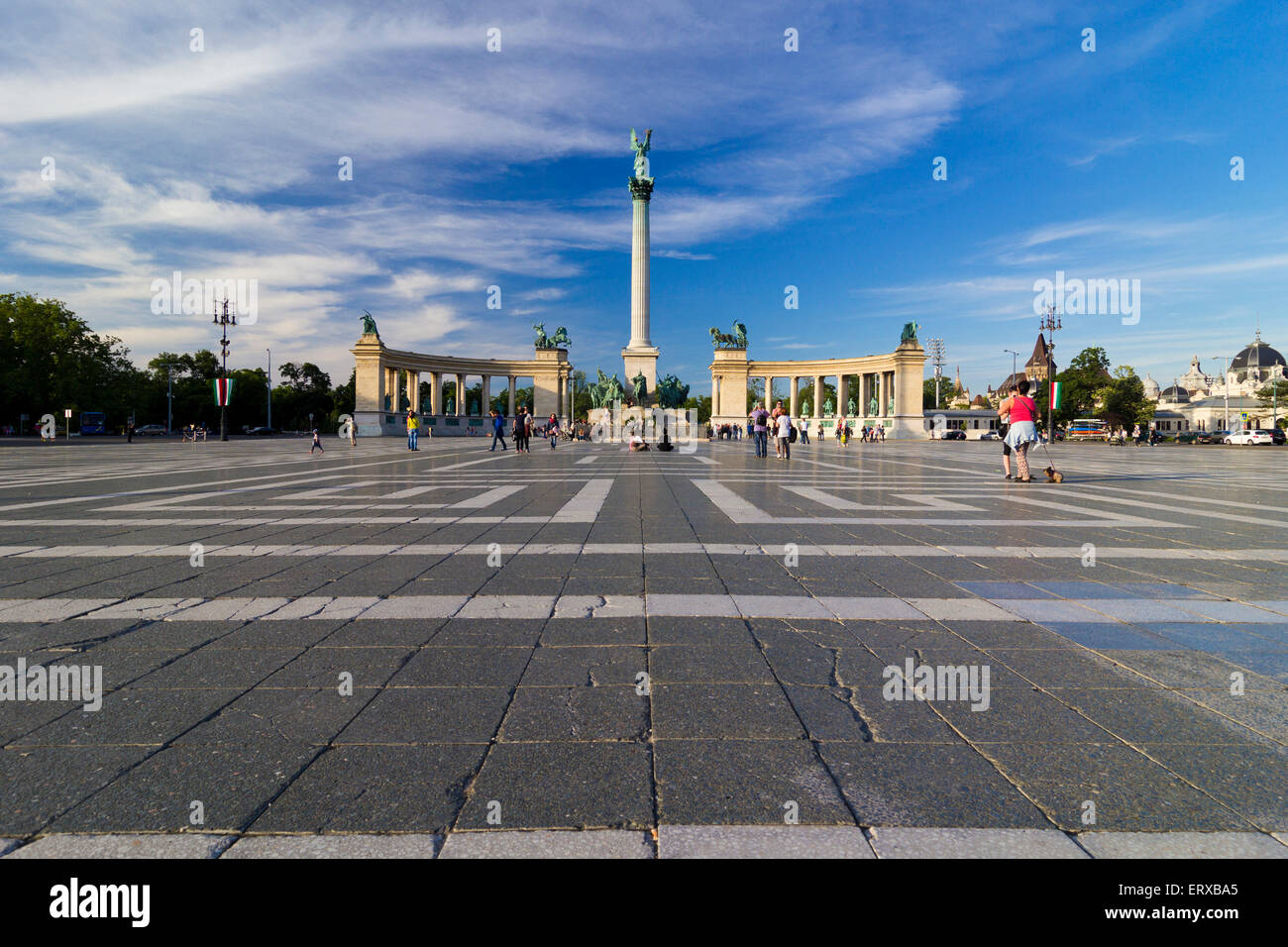 Heroes' Square in Budapest, a square dedicated to the Hungarian Kings ...