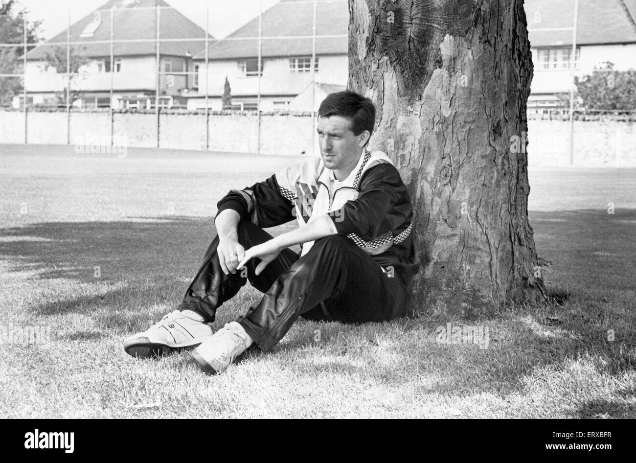 Everton footballer Kevin Sheedy back at Bellefield. 3rd July 1990 Stock ...