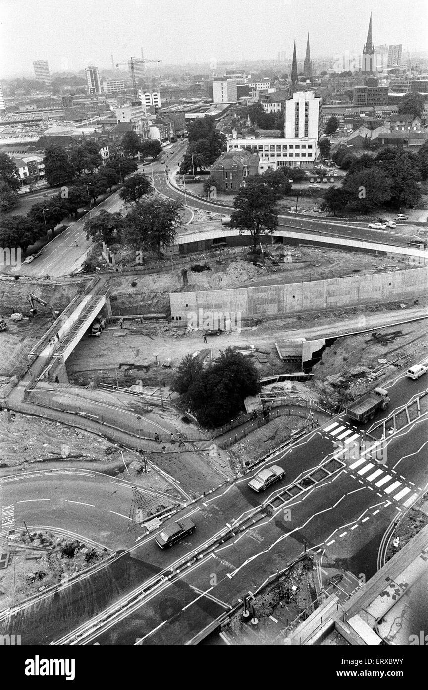Coventry Ring Road construction, Warwick Road. 29th August 1973 Stock ...