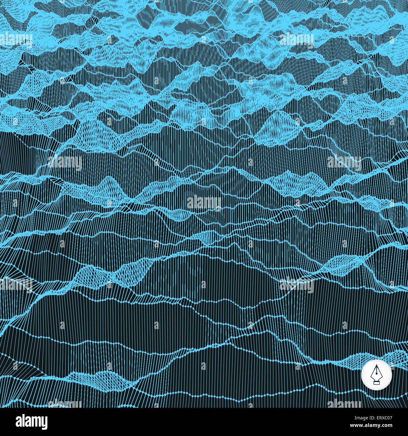 Network Abstract Background 3d Technology Vector Illustration Stock