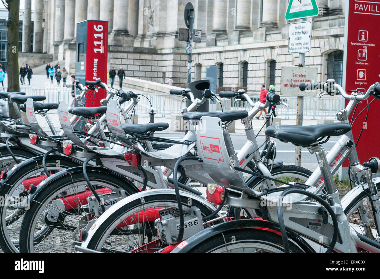 rows of Cycles Berlin Germany ray Boswell Stock Photo - Alamy