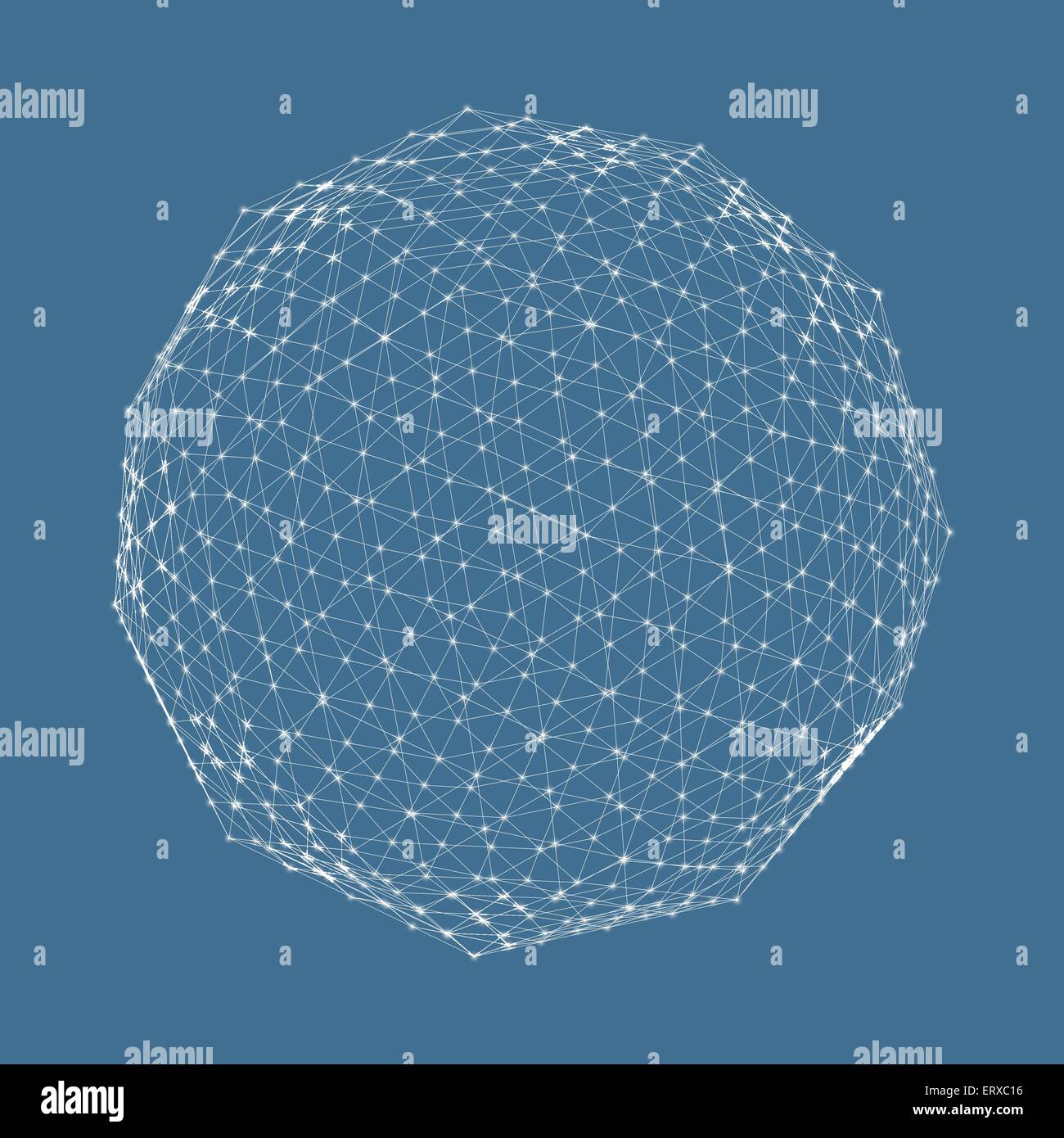 3d sphere. Global digital connections. Technology concept Stock Vector ...