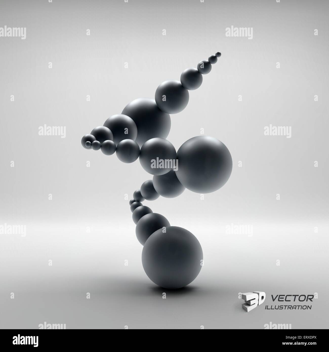 3d abstract spheres composition. Vector illustration Stock Vector Image ...
